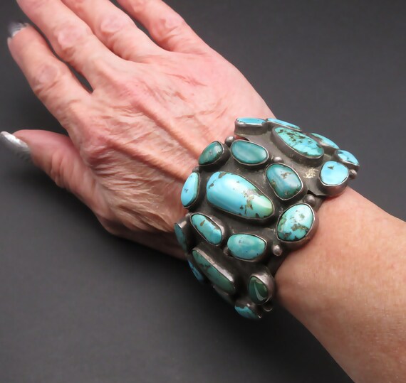 Very Old-Circa 1930's Vintage Navajo-Morenci Turquois… - Gem