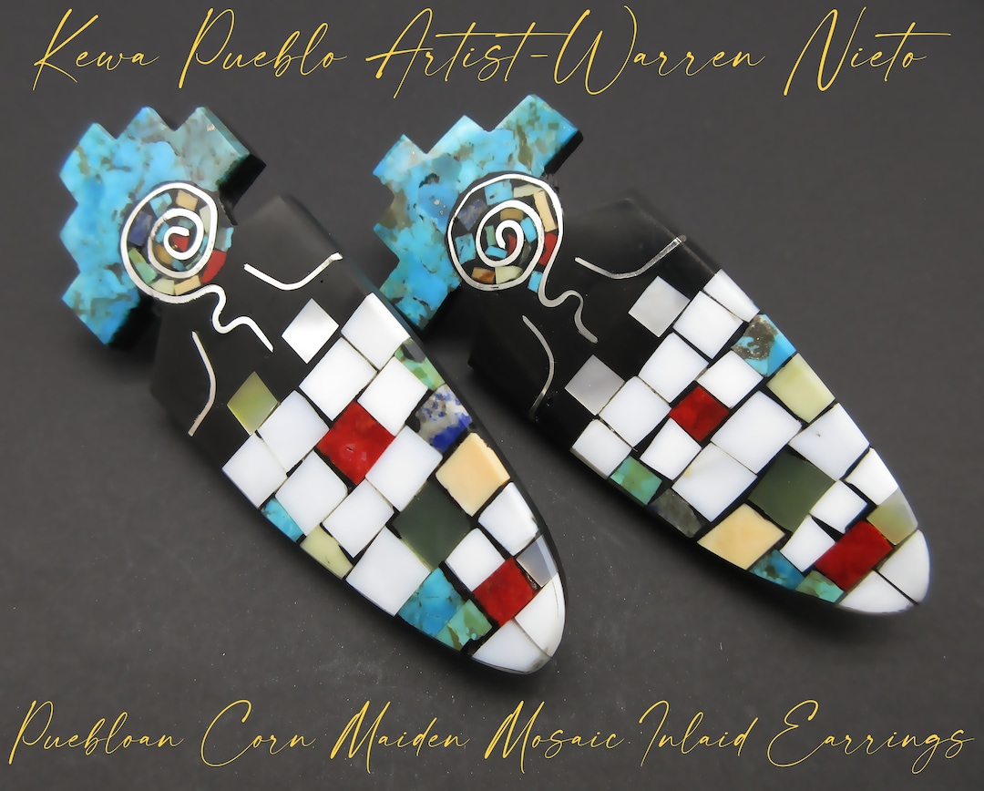Kewa Pueblo Artist-warren Nieto-artistic Puebloan Corn Maiden Wearable ...