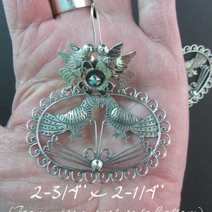 Taxco Made by "maria Belen"-kissing Love Birds- Sterling Filigree Wide ...