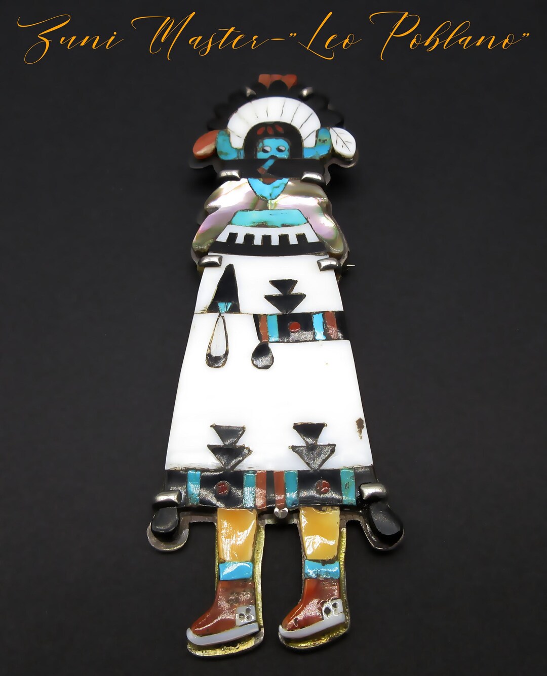Highly Collectible Zuni Artisan-circa 1940's-50's LEO POBLANO (1905 ...
