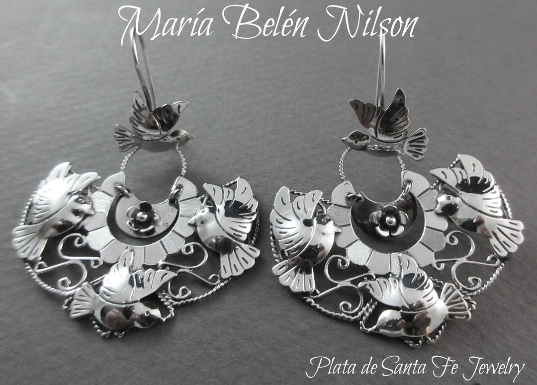 Maria Belen~ Romantic~feminine~"doves in Flight"~ Sterling Filigree ...