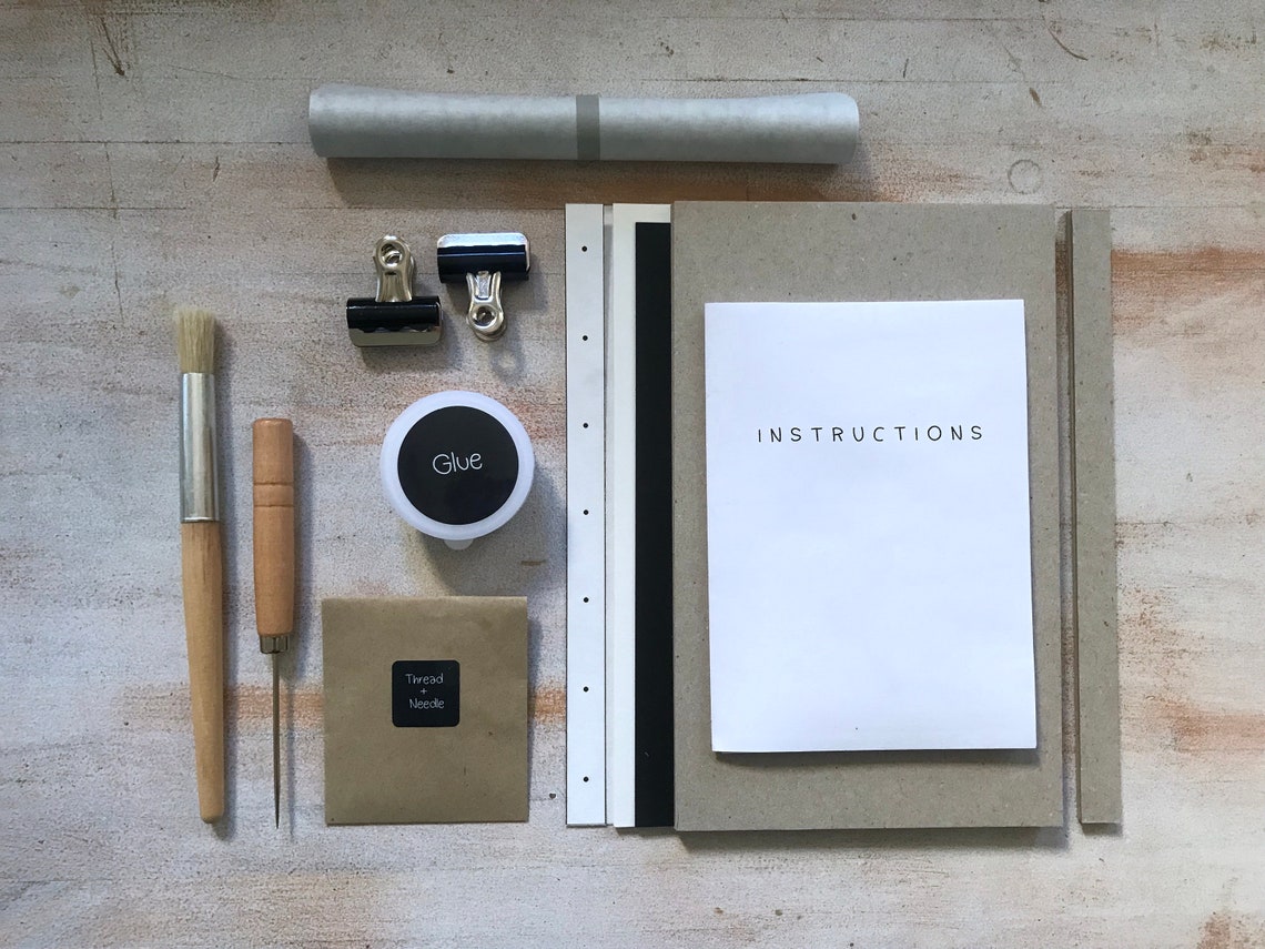Bookbinding Kit -make Your Own Hardcover Book! Handmade Notebook ...