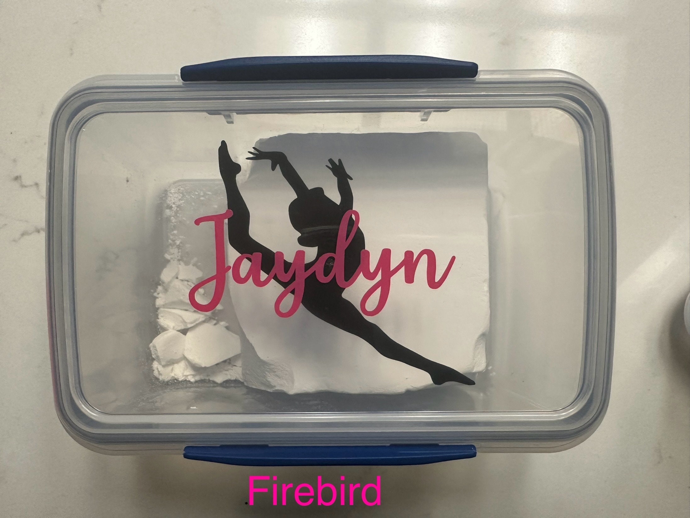 Personalized Chalk Box Gymnastics 33.8oz / 1 Liter 6.9 X 4.6 X 3.2 ...