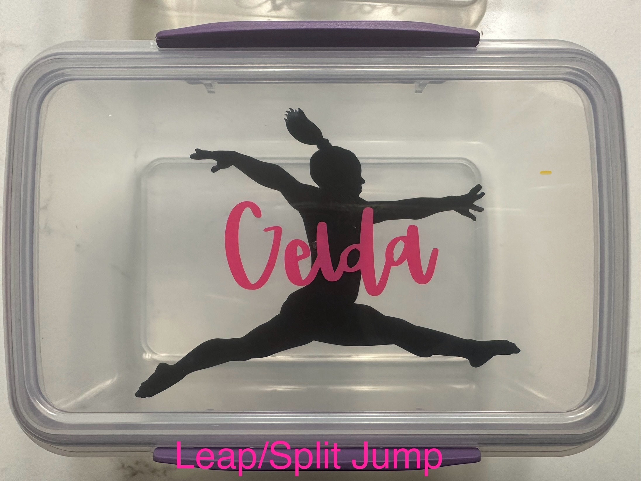 Personalized Chalk Box Gymnastics 33.8oz / 1 Liter 6.9 X 4.6 X 3.2 ...