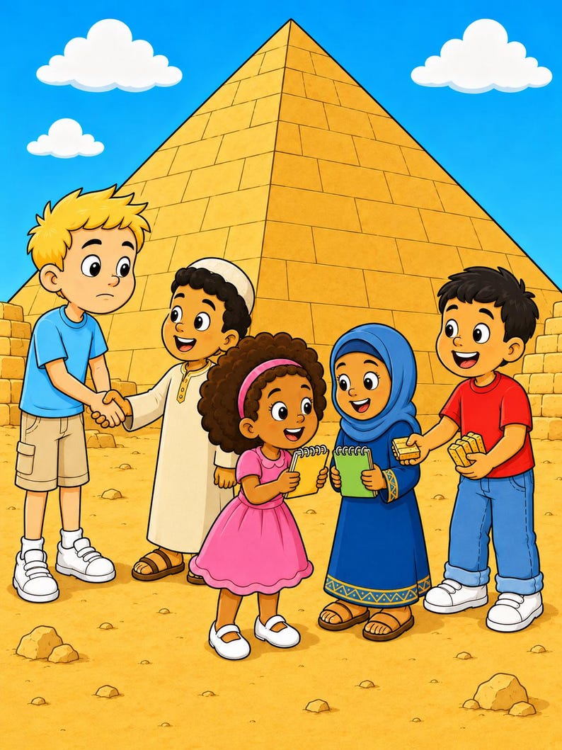 Egypt Coloring Book for Kids, Pyramids Activity (ages 3-9) (instant ...