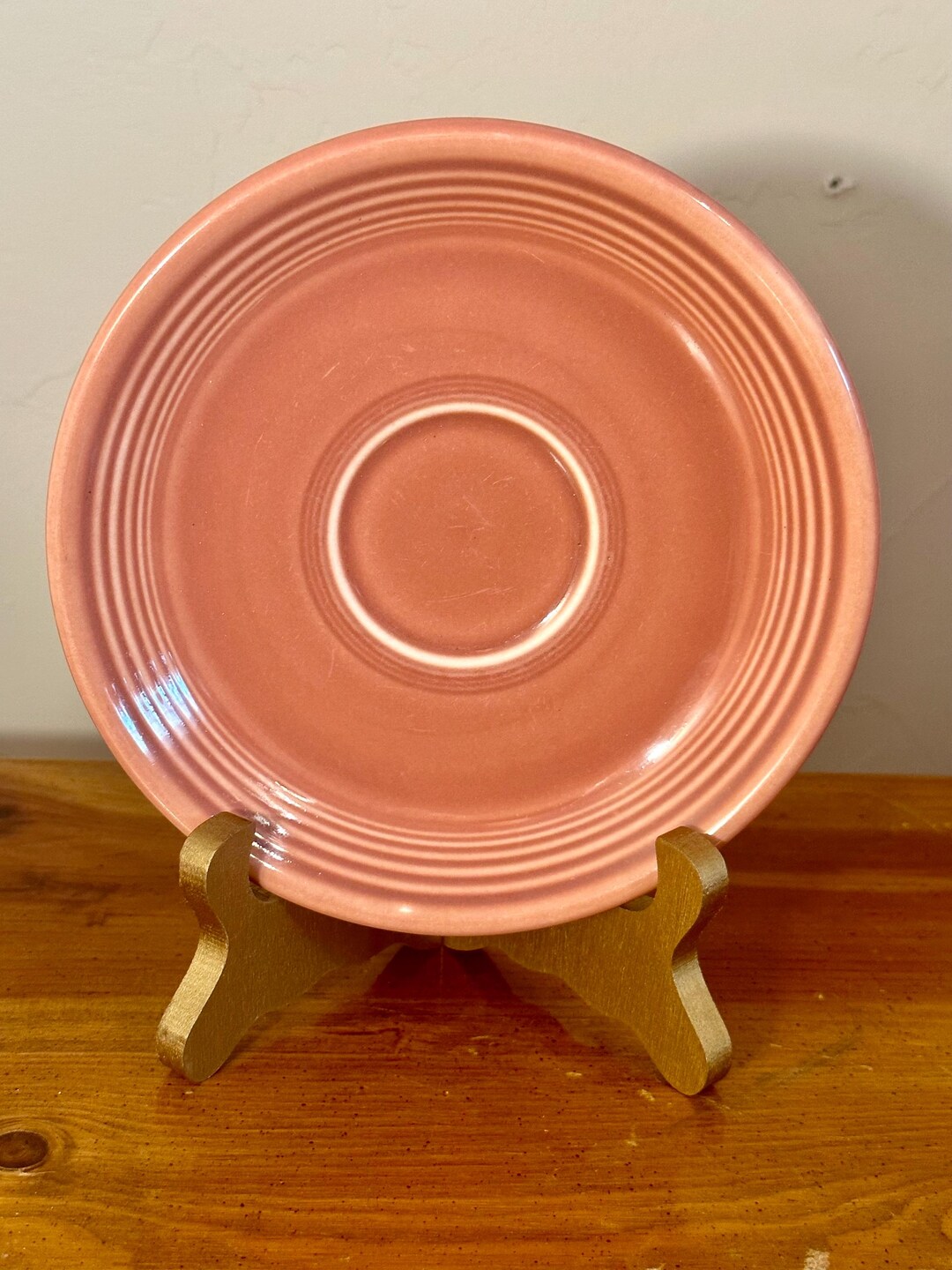 1950s Fiesta Rose Pink 6” Saucer (1950-1959) by Homer Laughlin EVC ...