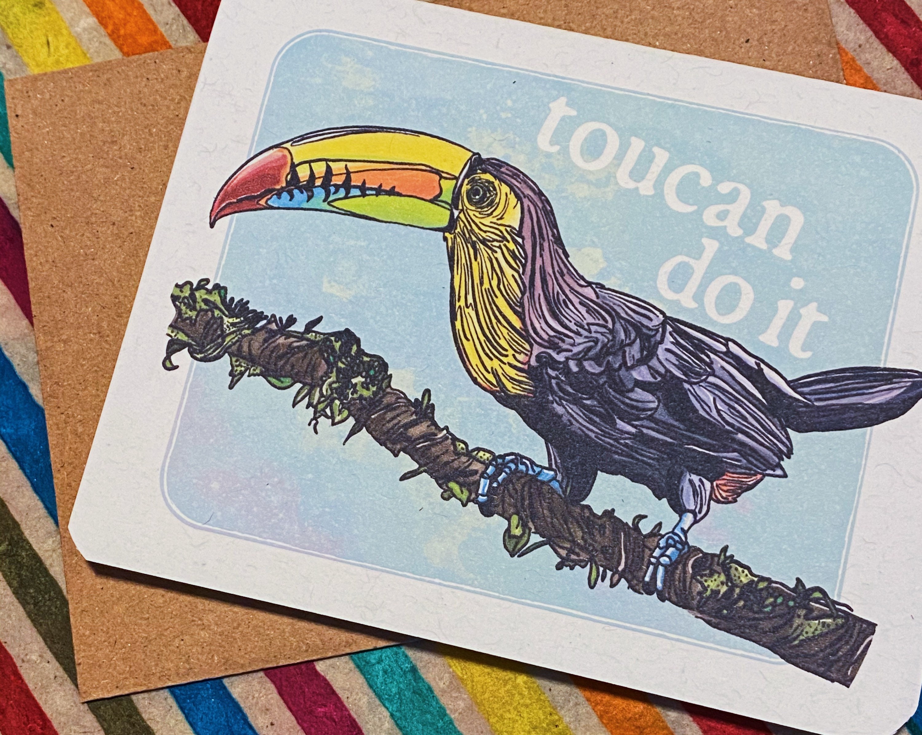 TOUCAN Do It Card You Can Do It Card Support Card - Etsy