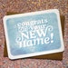 Congrats on Your New Name Trans Name Change Card - Etsy