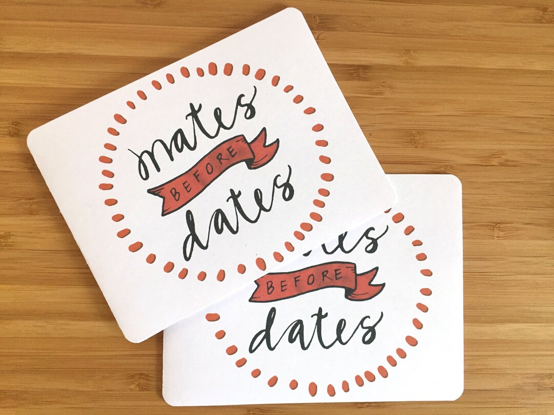 Mates Before Dates Card, Anti Valentines Day, Treat Yoself, Coworker ...