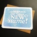 Congrats on Your New Name - Trans Name Change Card - Etsy