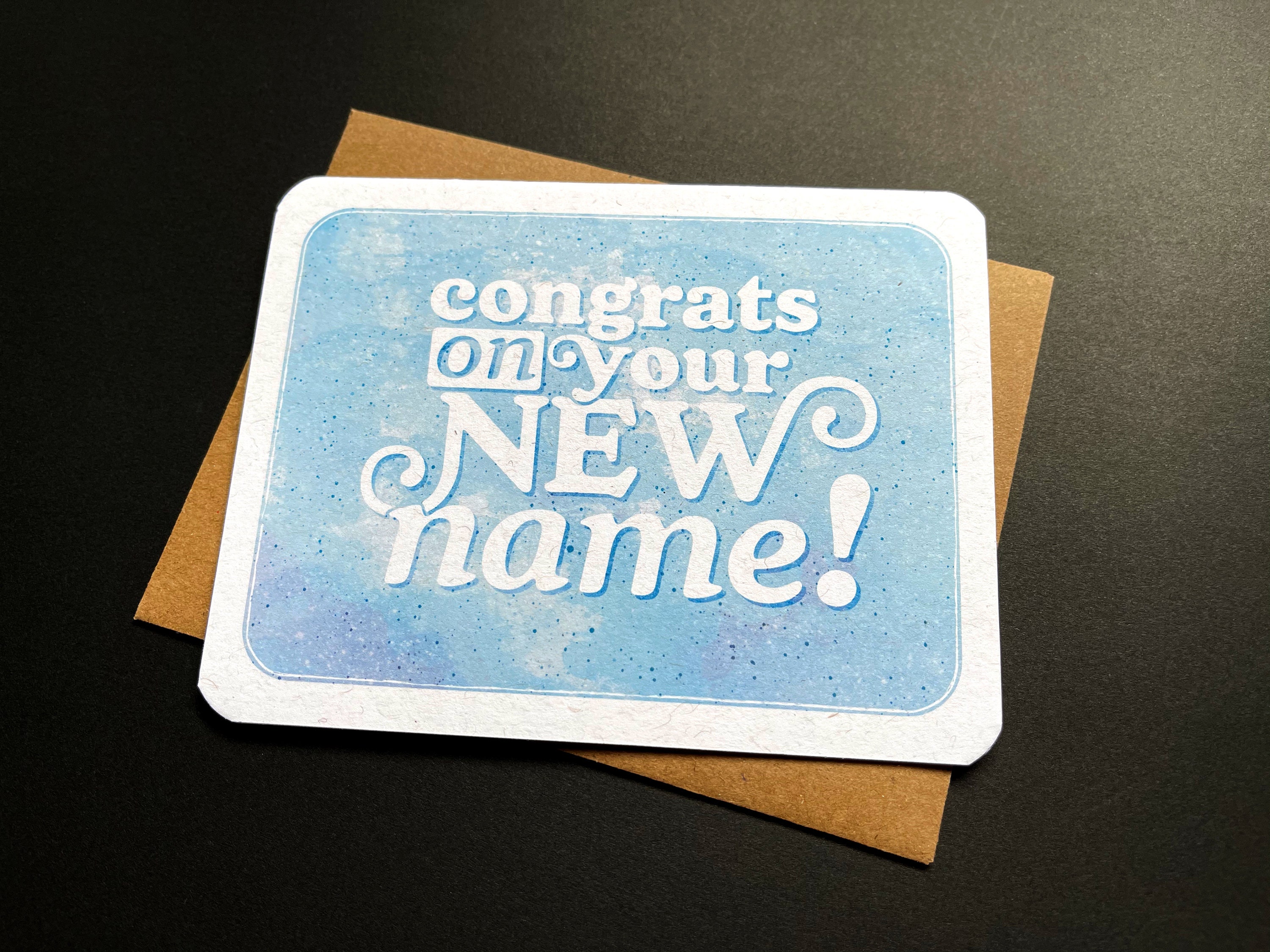 Congrats on Your New Name Trans Name Change Card - Etsy