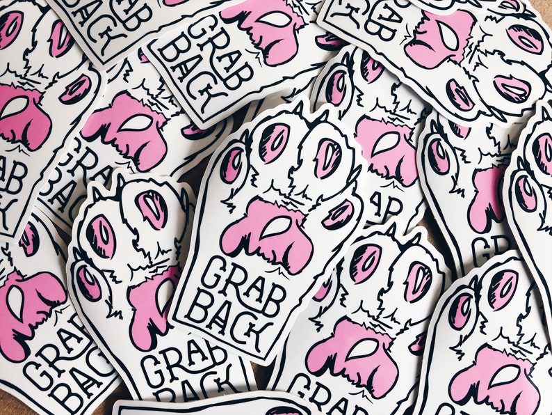 Feminist Vinyl Sticker GRAB BACK Pussy Grabs Back Decal - Etsy