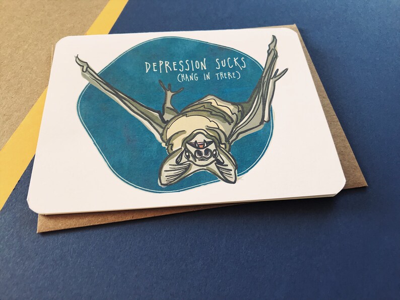 Depression Sucks Card | Feel Better Card | Mental Health Awareness Card ...