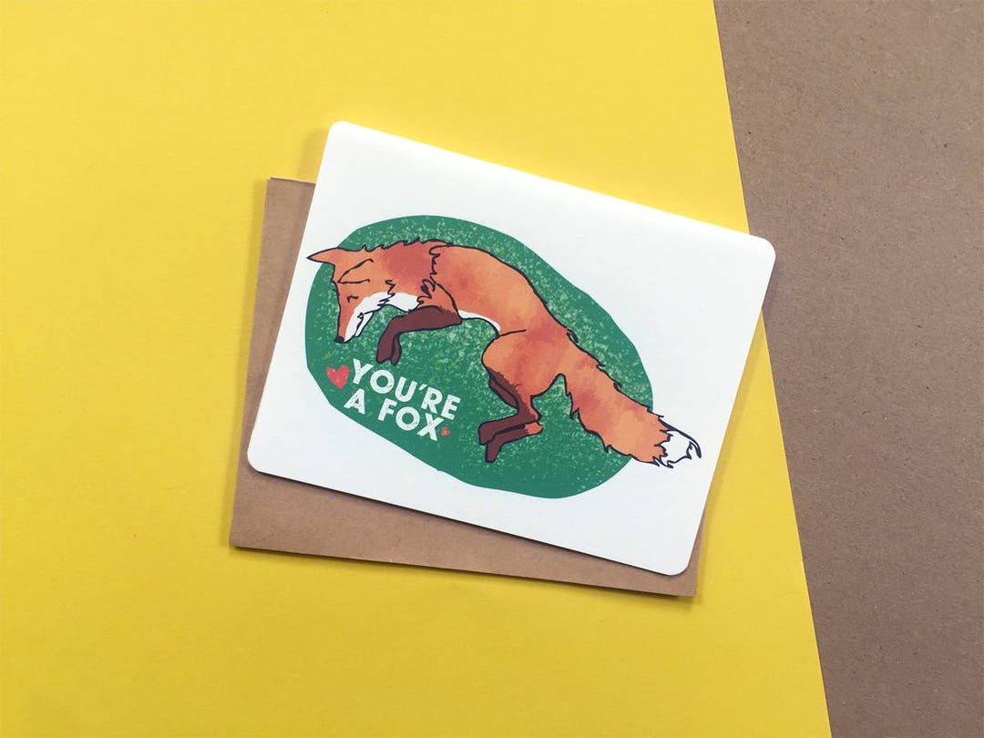 You're A Fox Card Love Card Valentine Love You Card for Boyfriend Card ...