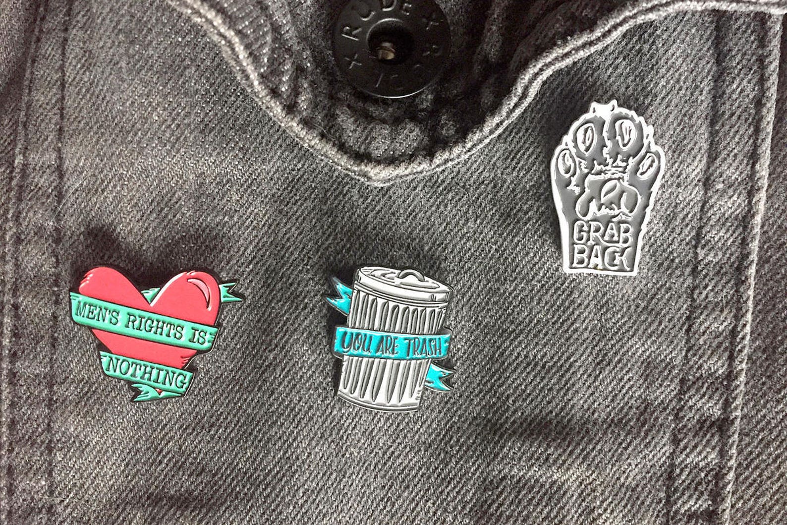 Grab Back Feminist Enamel Pin Activist Lapel Pin Pussy - Etsy