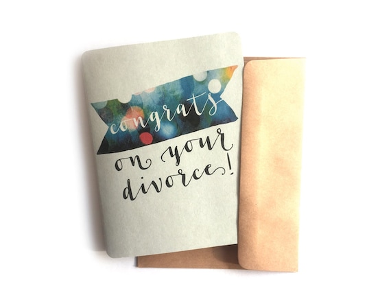 Congrats on Your Divorce Card Supportive Funny Divorce Card | Etsy