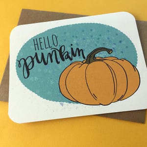 HELLO PUNKIN | Cute Halloween Card, Funny Halloween Greeting Card ...