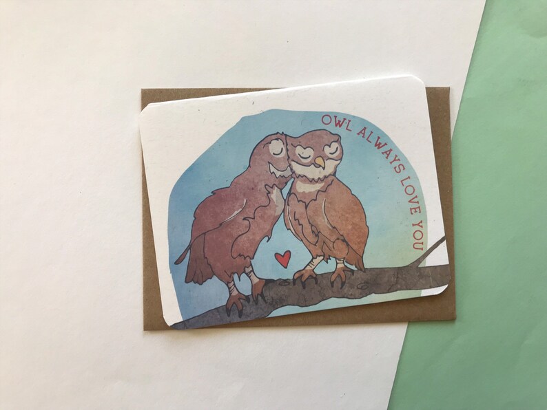 Valentine Galentine Devoted Card Owl Always Love You - Etsy