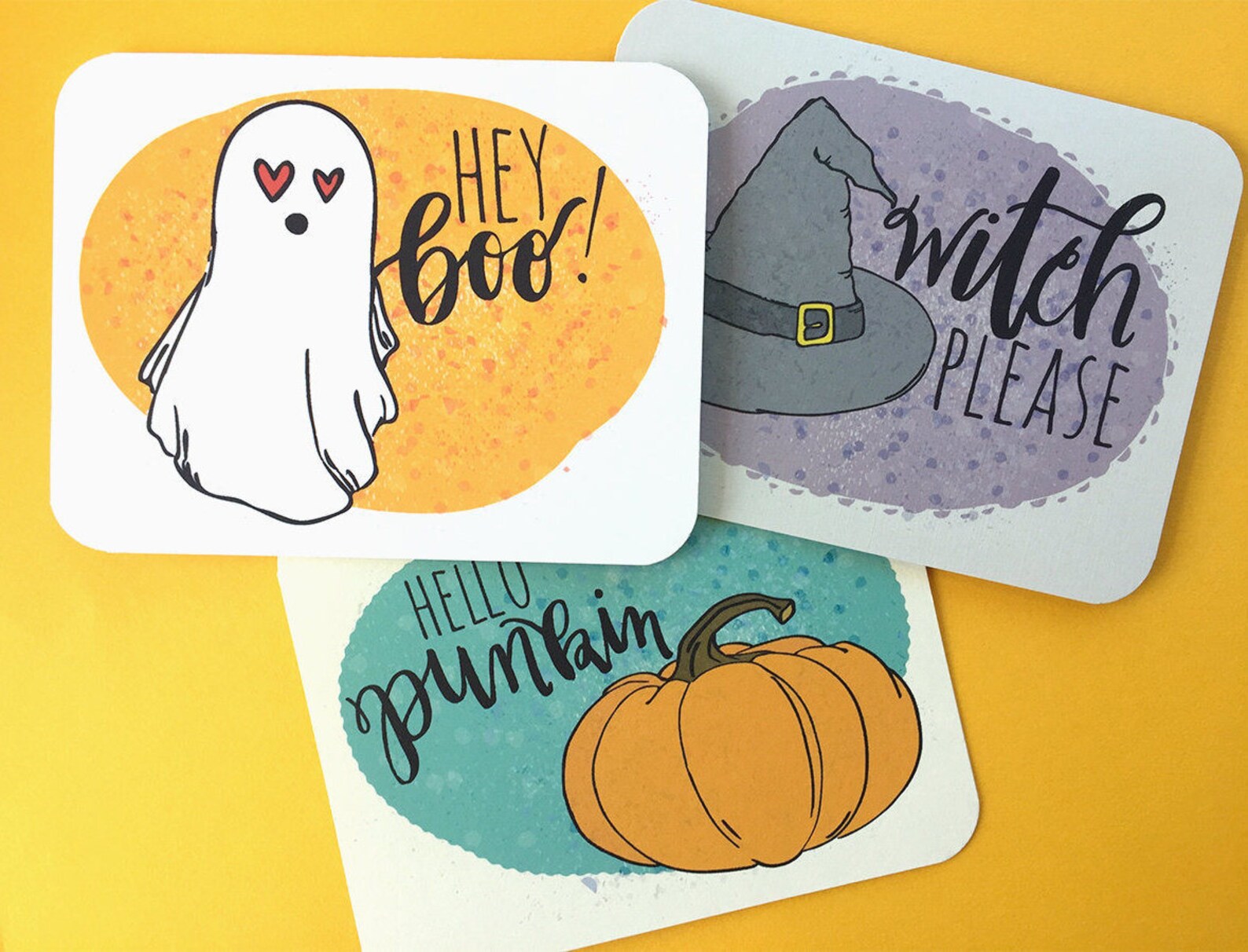 HELLO PUNKIN Cute Halloween Card Funny Halloween Greeting - Etsy