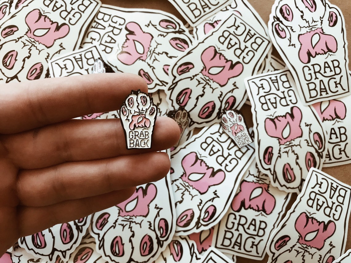 Grab Back Feminist Enamel Pin Activist Lapel Pin Pussy - Etsy