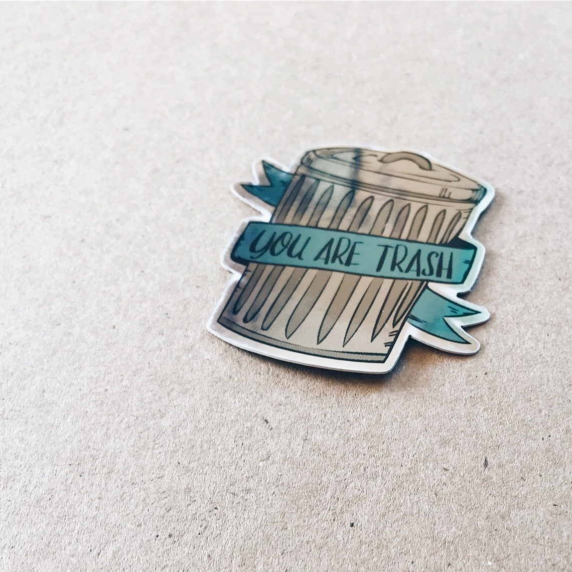 You Are Trash Funny Vinyl Sticker Gift for Friend - Etsy