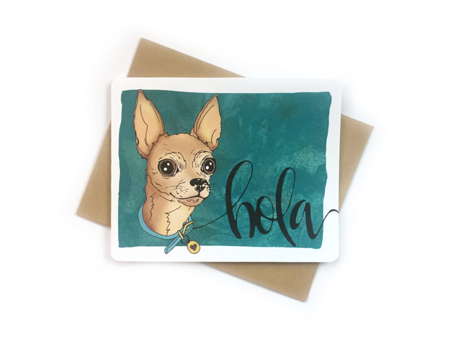 Hola Card Chihuahua Painting Card Dog Mom Card Fur Mama - Etsy