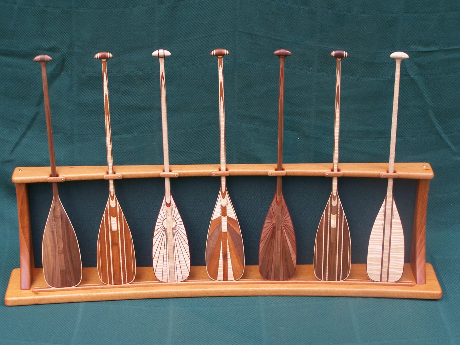 Framed Canoe Paddle Collection, 1/3rd Scale S-blade Paddles, Custom ...