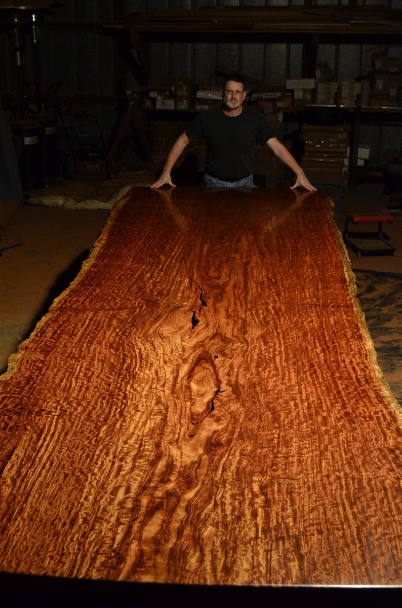 Bubinga Slab Table 16' 8 Long X 62 Wide With - Etsy Canada