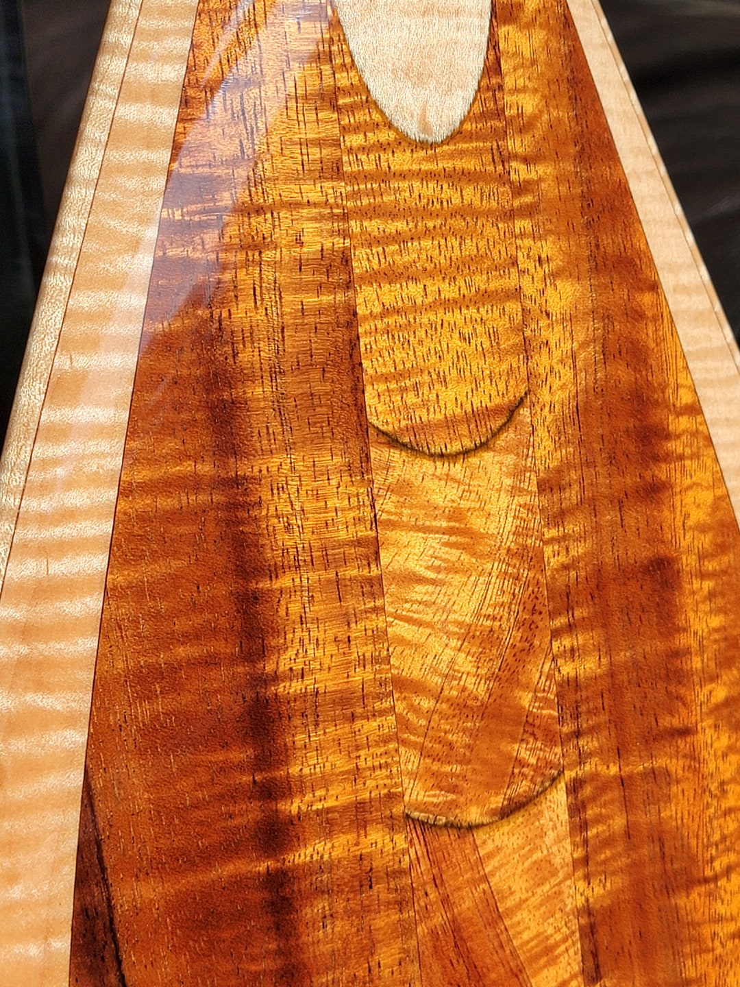 Canoe Paddle, "hawaiian Beauty Iii" Design, 5 Degree Single-bend S ...