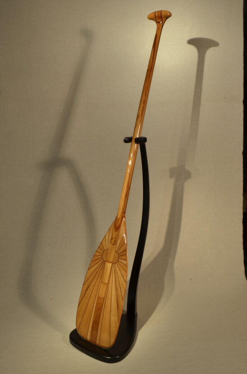 Wooden Canoe Paddle, 5 Degree S-blade, ancient Sun, Ancient Cypress ...