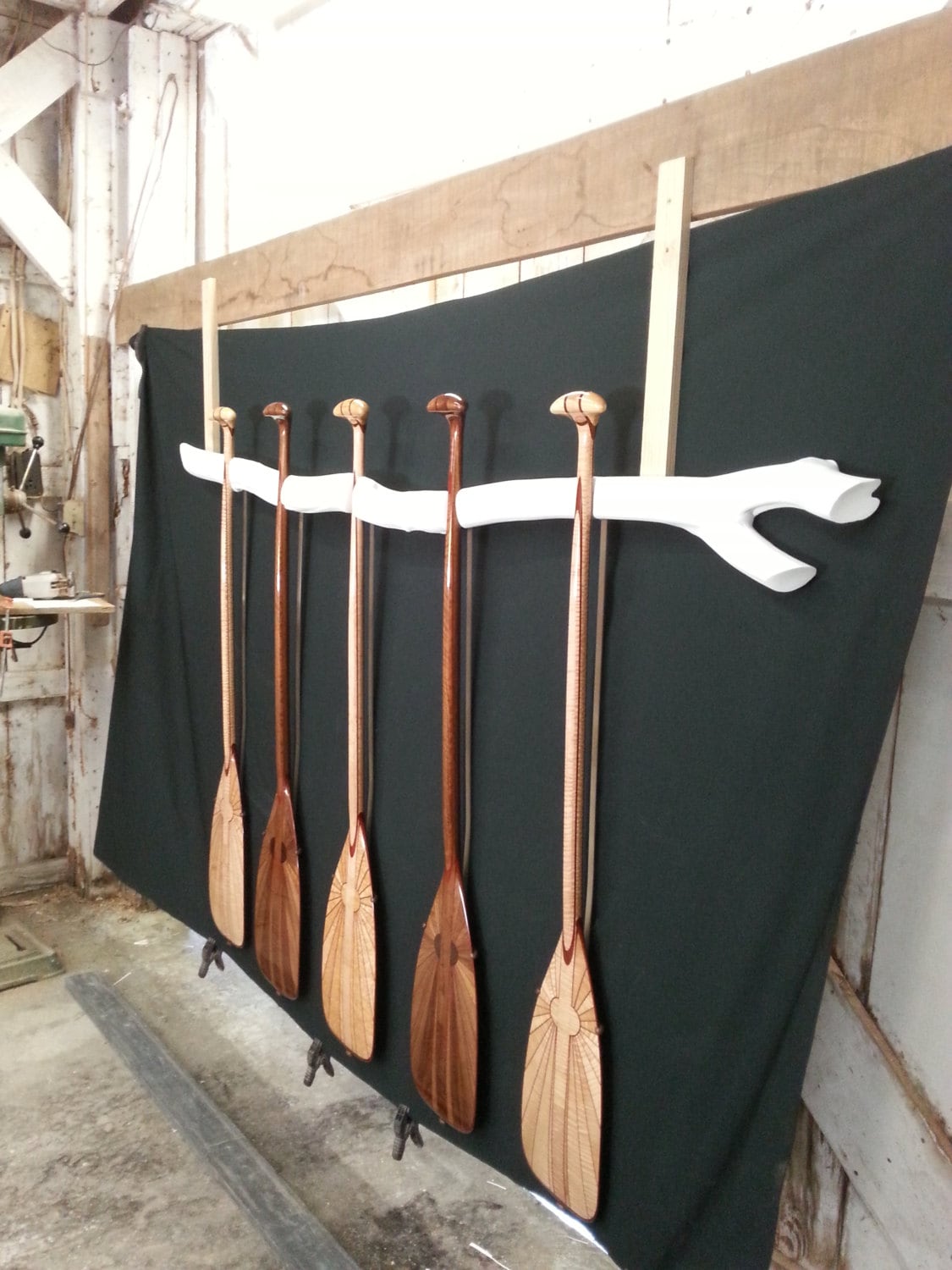 Canoe Paddle Display Hanger, Crepe Myrtle Branch - Etsy