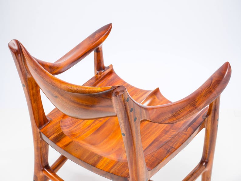 Wooden Armchair Built From Instrument Grade, Curly Acacia Koa, for ...