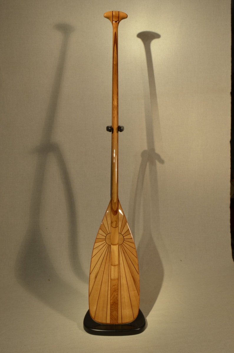 Wooden Canoe Paddle, 5 Degree S-blade, ancient Sun, Ancient Cypress ...