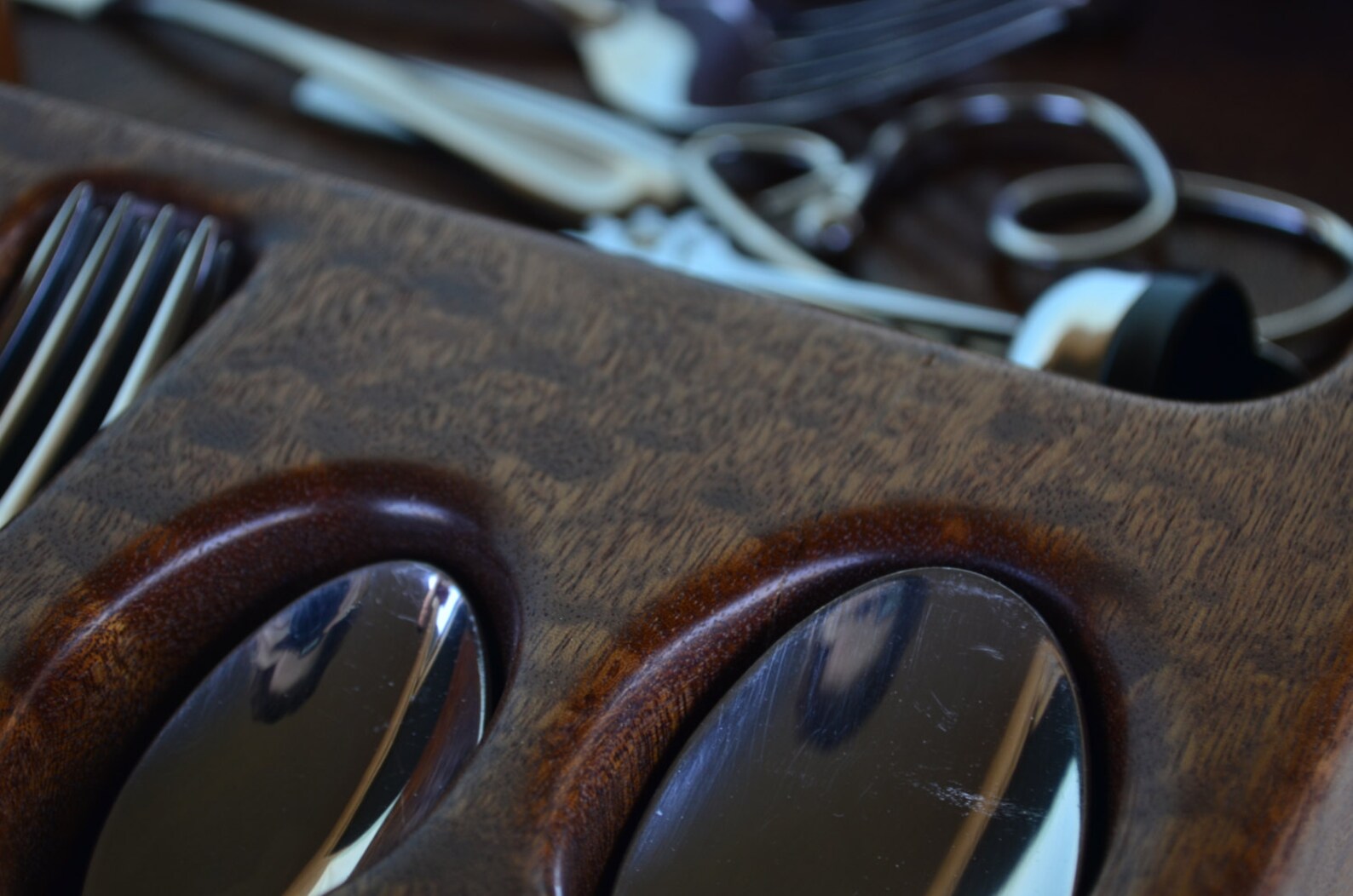 Wooden Silverware Tray, Sapele, Custom Designed and Built for Specific ...