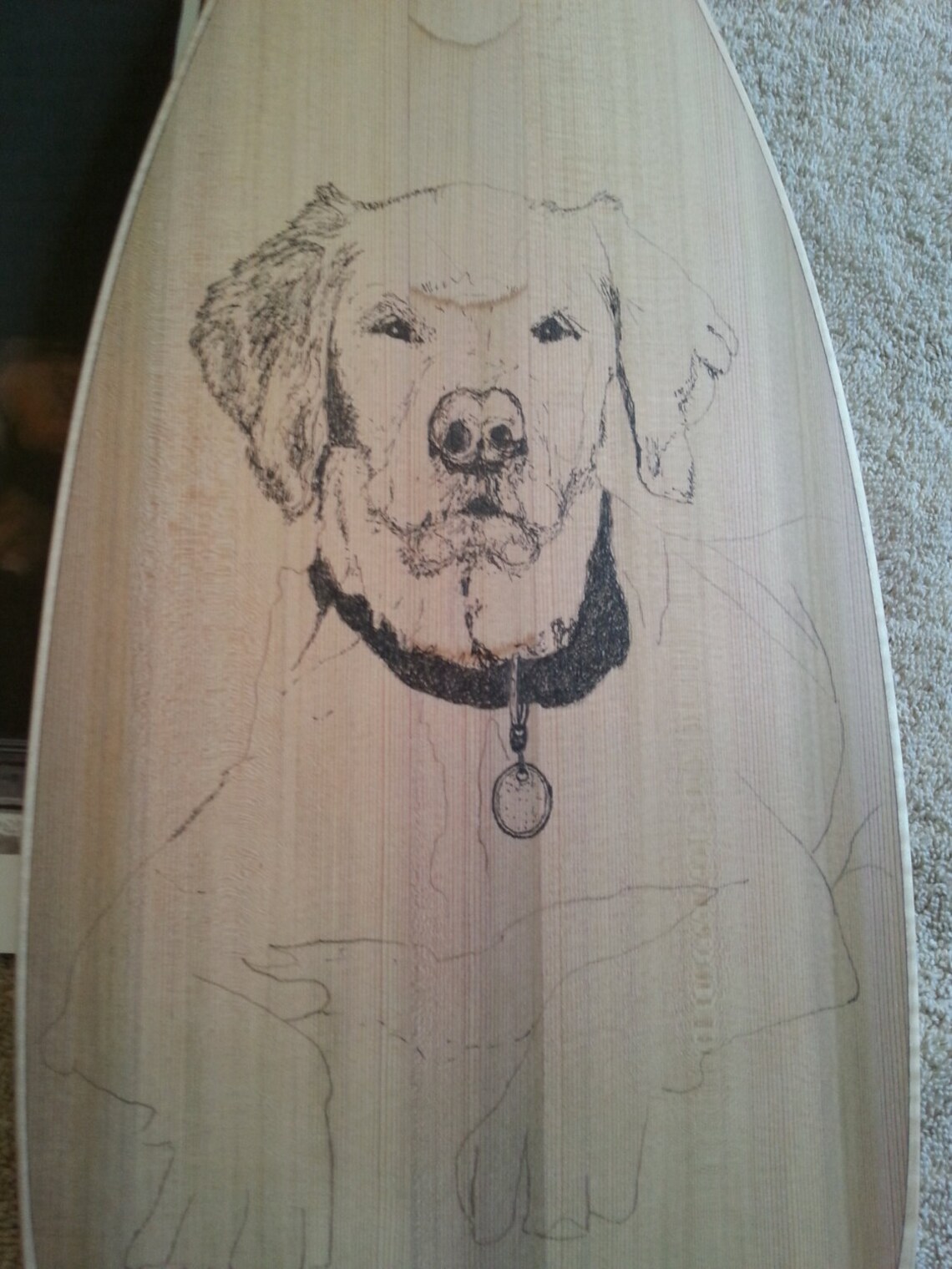 Wooden Canoe Paddle, Western Red Cedar "simplicity" With Original Pen ...