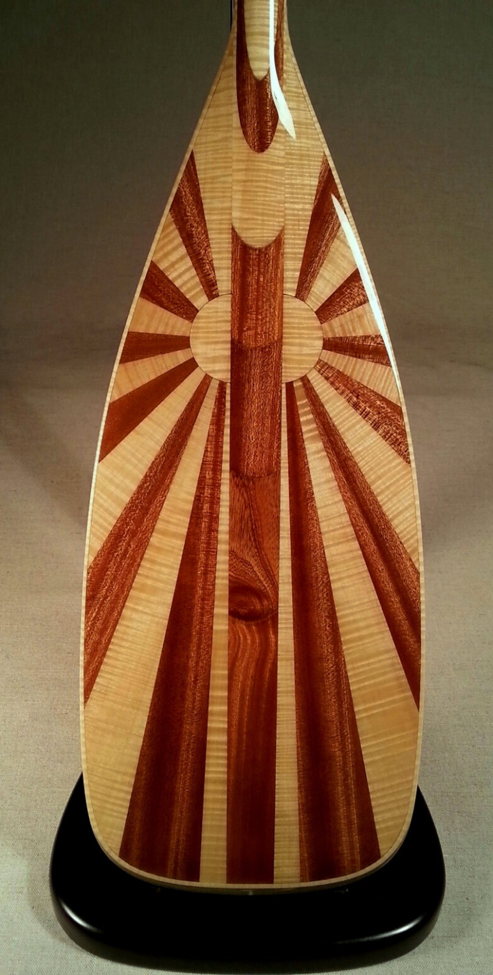 Wooden Canoe Paddle, 12 Degree, Double Bend S-blade, "sunrise", No. 11 ...