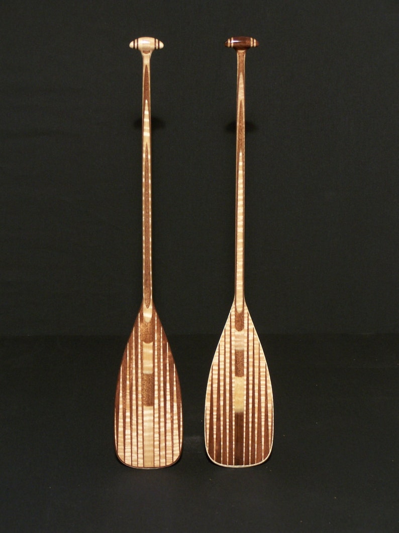 Wooden Canoe Paddle, 1/3rd Scale, 5 Degree S-blade, "salt and Pepper ...