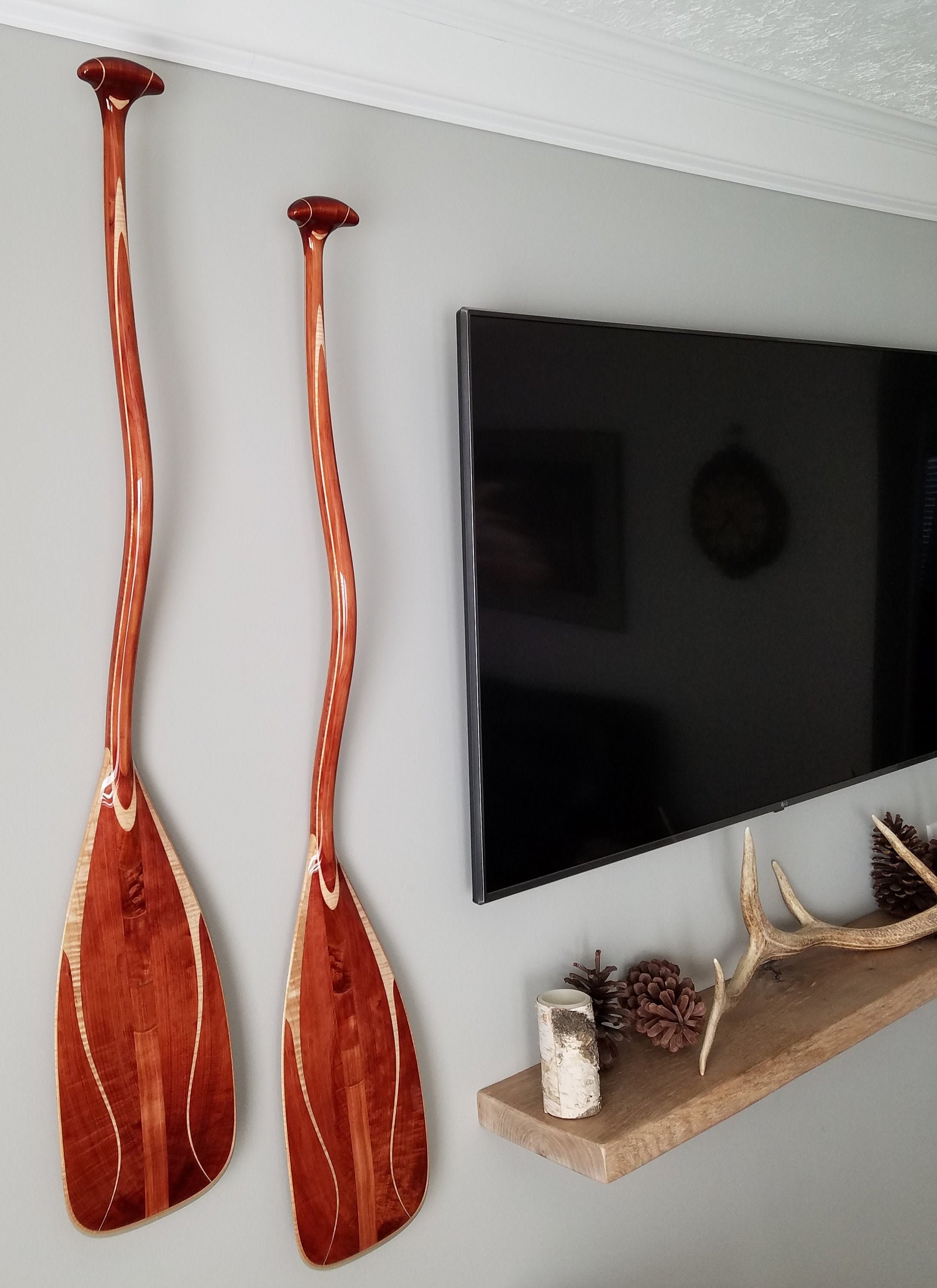 Canoe Paddles, 12 Degree, Double Bend S-blade, "red Beauty Iii", With ...