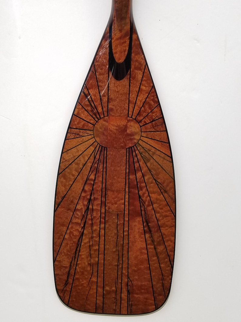 African Sun Canoe Paddle (single Paddle) and Single, Ebonized Curly ...