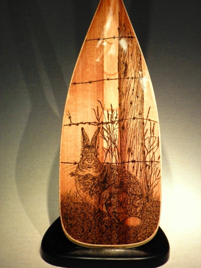 Wooden Canoe Paddle, Western Red Cedar "simplicity", With Original Pen ...