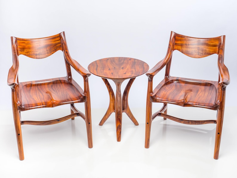 Wooden Armchair Built From Instrument Grade, Curly Acacia Koa, for ...