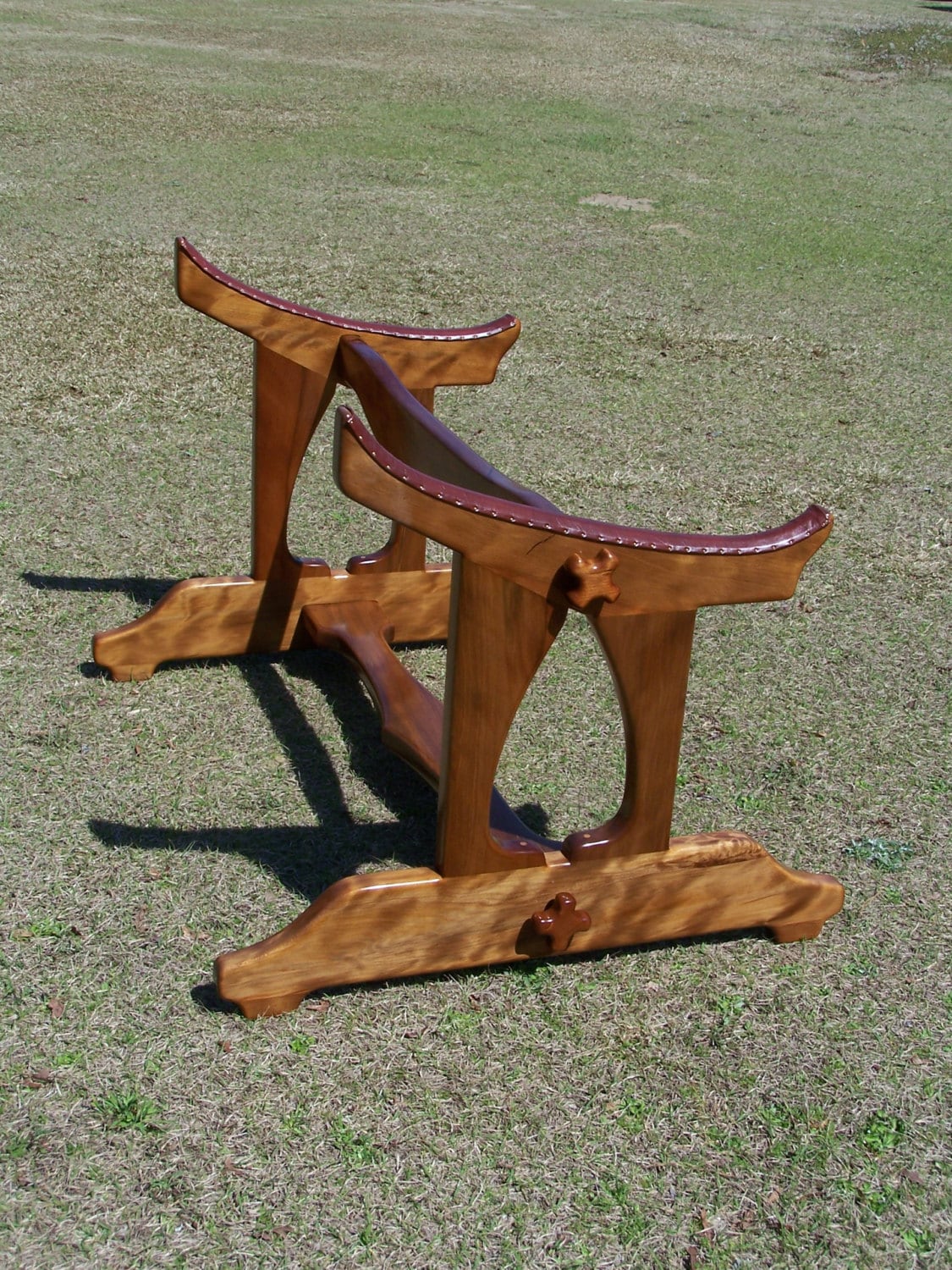 Canoe Display Stand, Made of Ancient Kauri for the "evensong" Canoe of ...