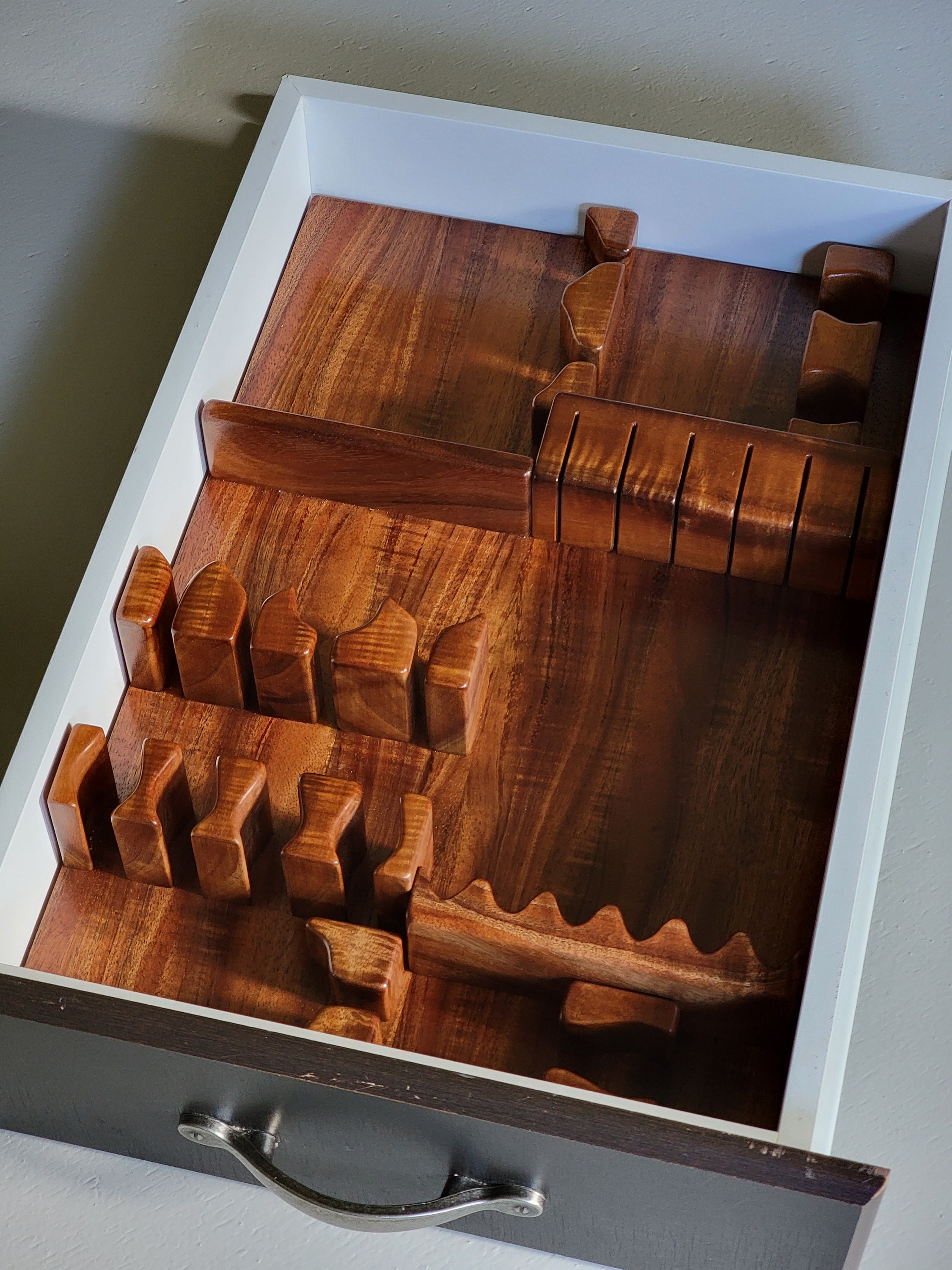 Silverware Tray, Curly Acacia Koa From Hawaii, MUST Be Custom Fitted to ...