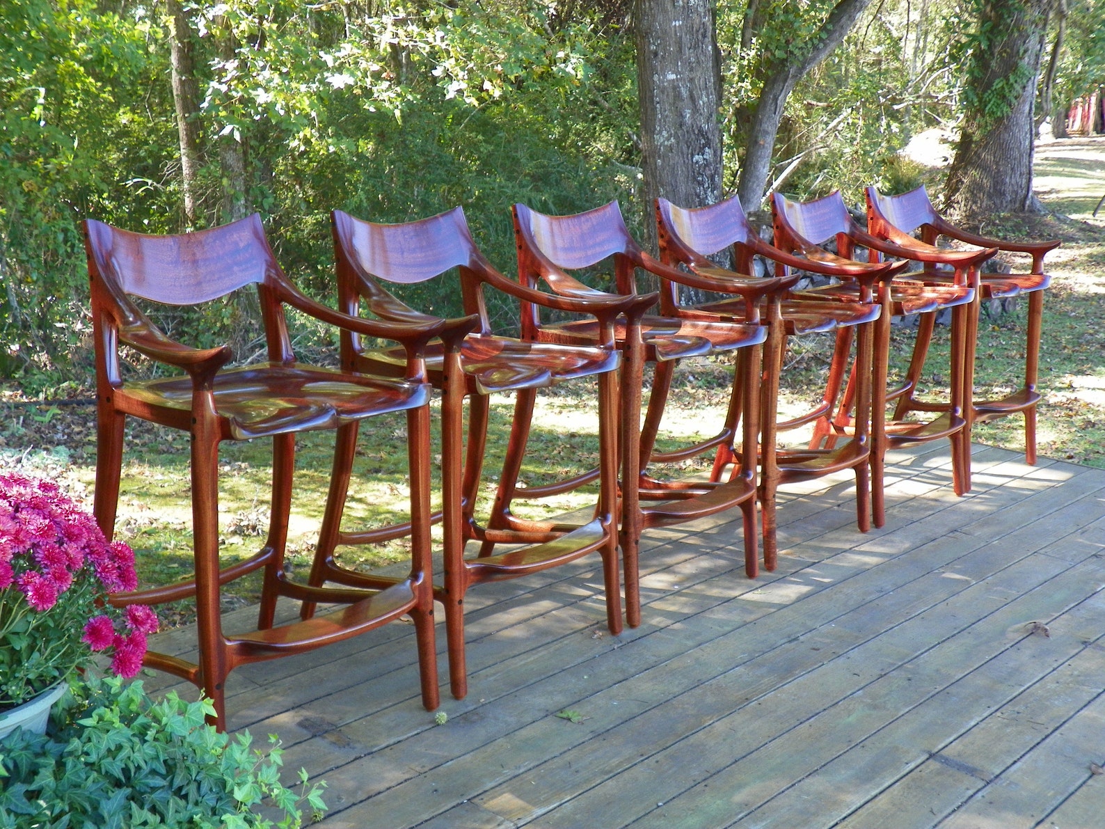 Bar Stool, Sapele, Basic Maloof Low Back Chair Design With Many ...