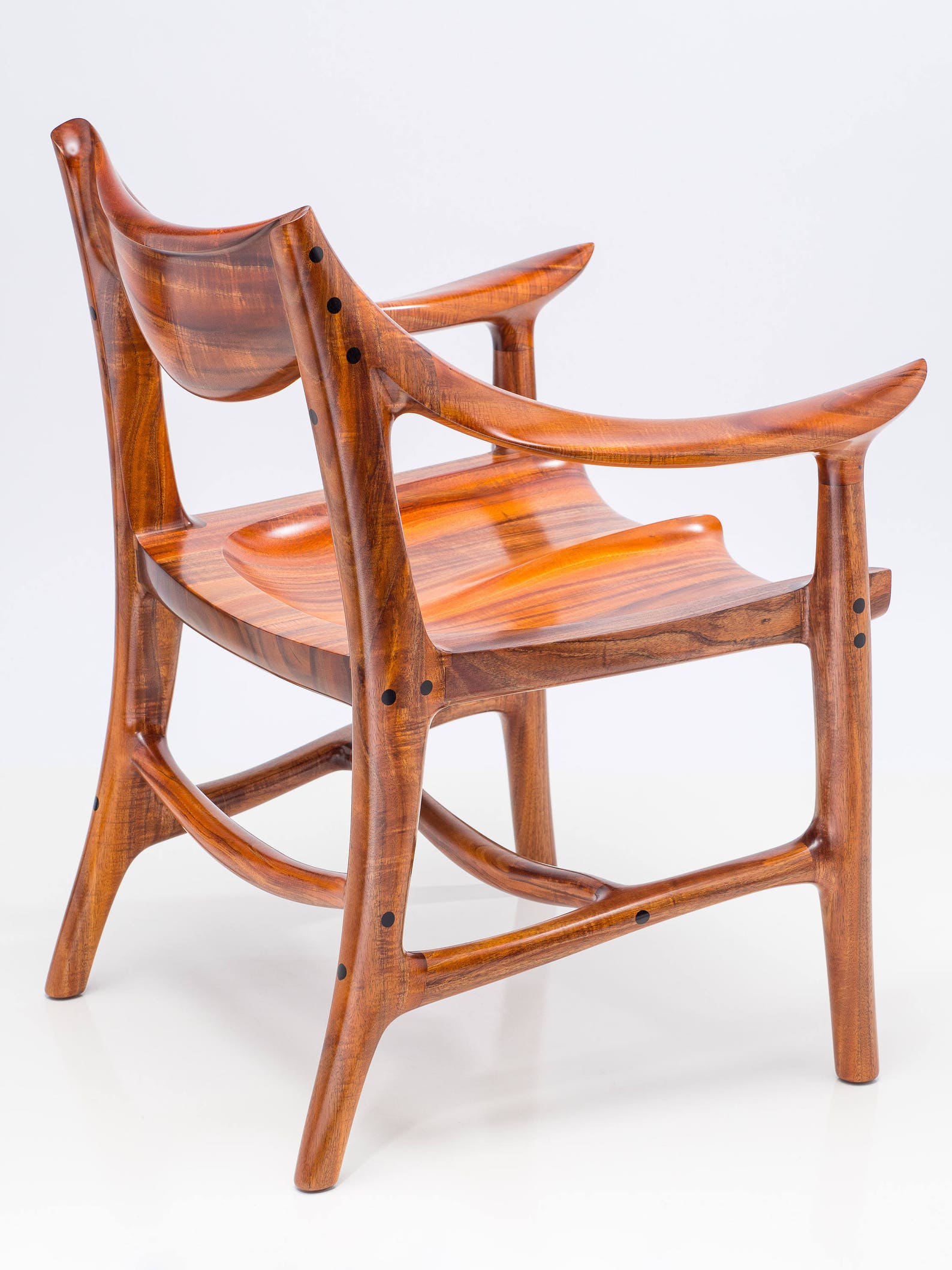 Wooden Armchair Built From Instrument Grade, Curly Acacia Koa, for ...