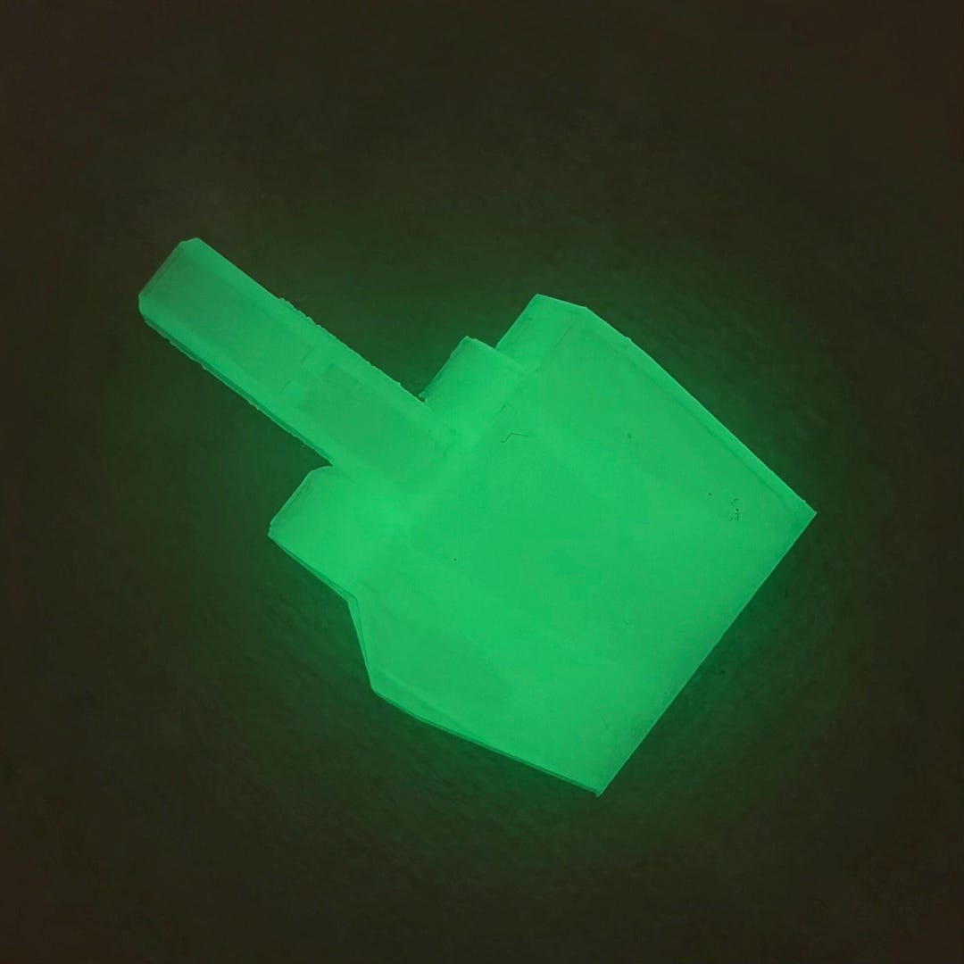 Middle Finger Whistle, 3D Printed Survival Safety Tool, Glow-in-the ...