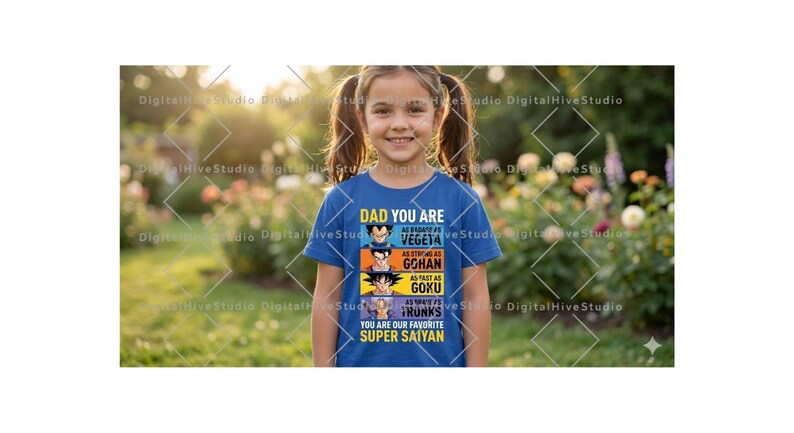 Anime Dad Super Saiyan Graphic Shirt, Father's Day Vegeta Gohan Goku ...