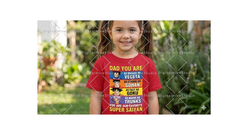 Anime Dad Super Saiyan Graphic Shirt, Father's Day Vegeta Gohan Goku ...
