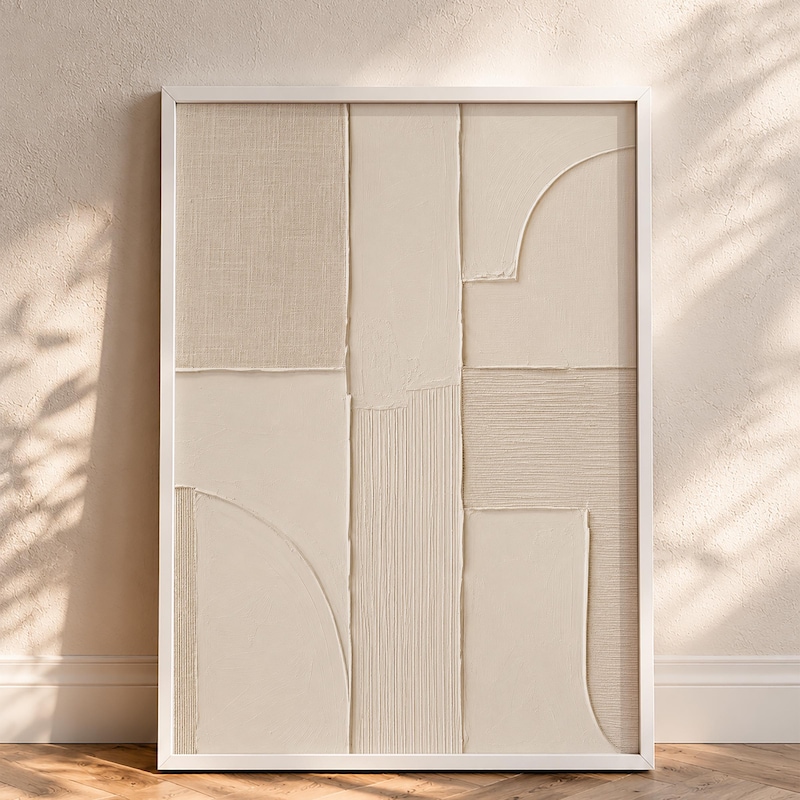 Geometric Plaster Relief - Etsy