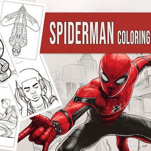 Spider-man Coloring Pages for Kids, Action-packed Fun Book (digital ...